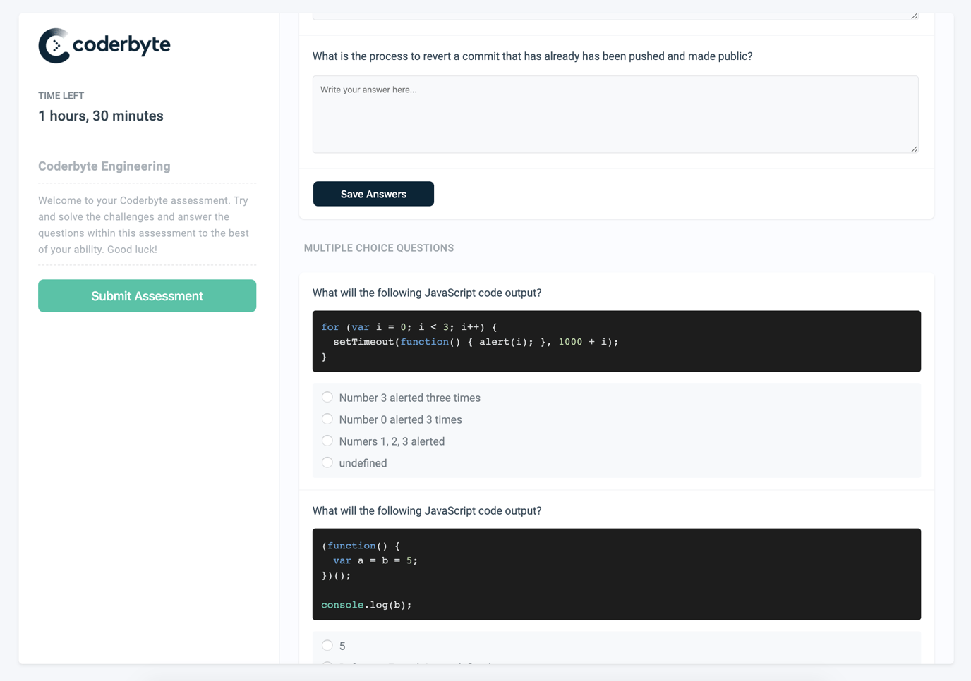 Coderbyte The 1 Coding Assessment Platform